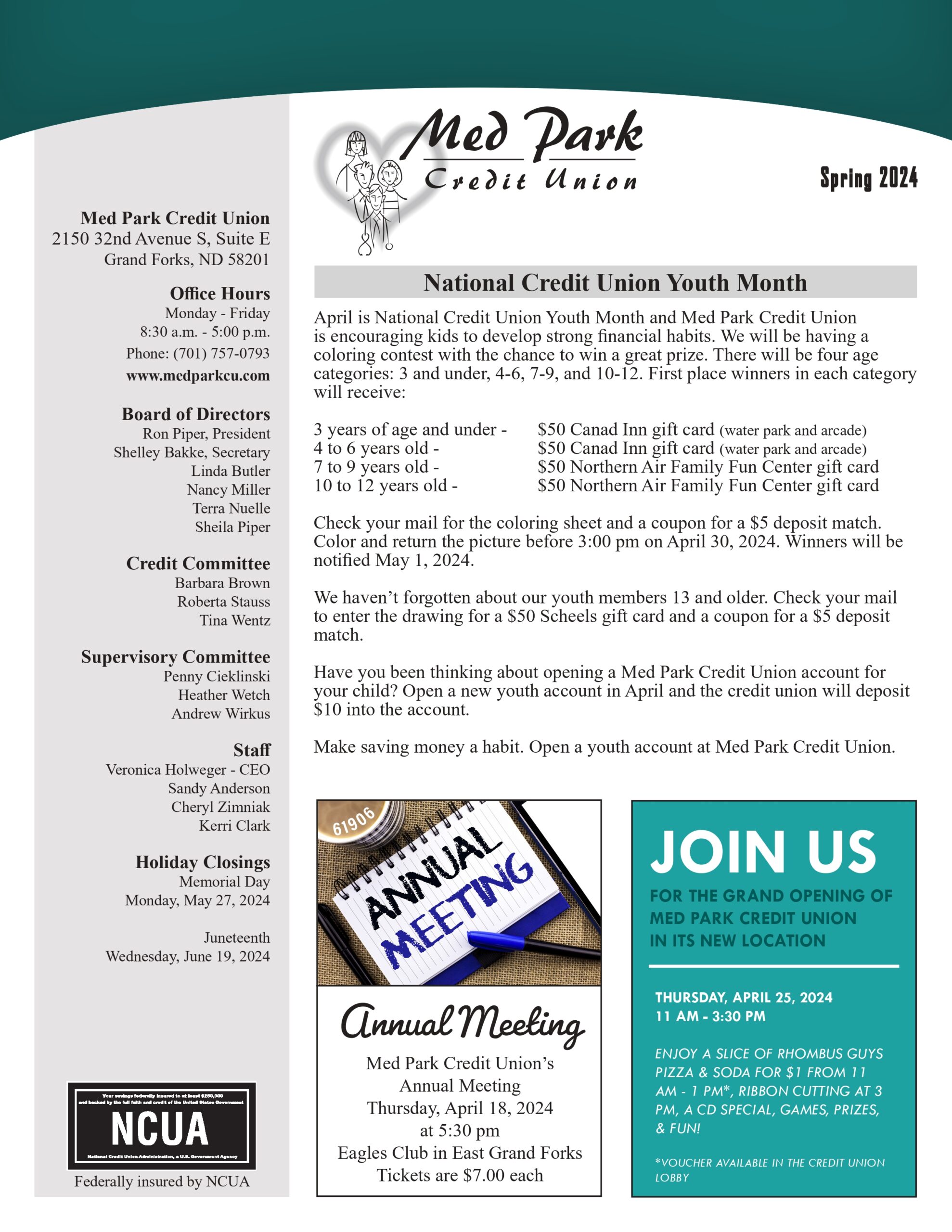 SPRING 2024 NEWSLETTER - Med Park Credit Union